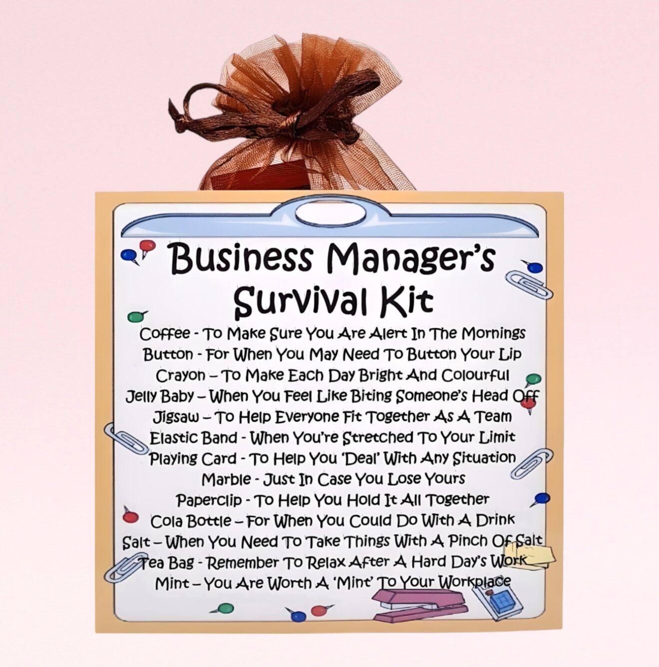Office Manager's Survival Kit ~ Fun Gift for an Office Manager ...