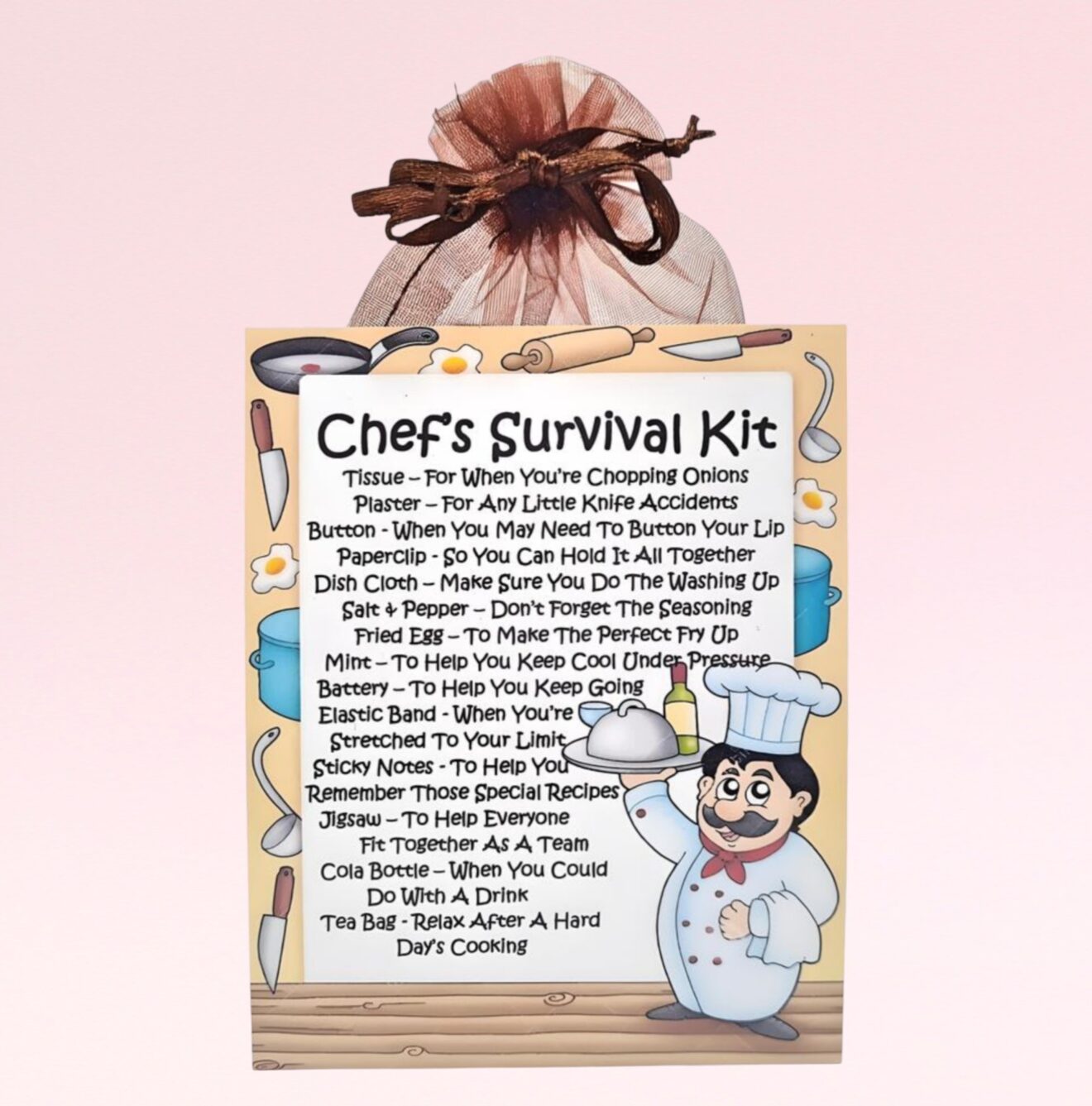 Chef's Survival Kit ~ Fun Novelty Gift for a Chef - Alternative Sentiments