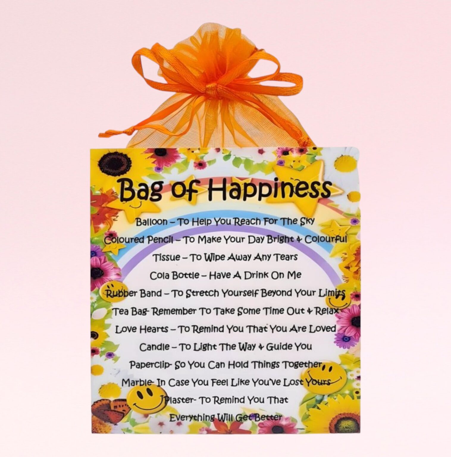 Bag of Happiness ~ Fun Novelty Cheer Up Gift - Alternative Sentiments