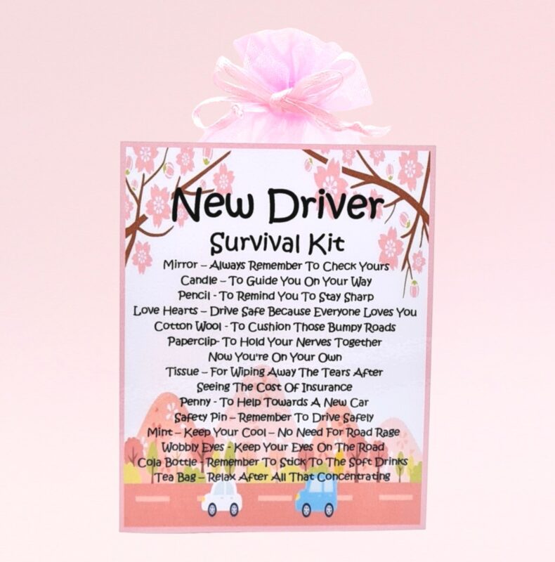 New Driver Survival Kit (Pink) ~ Fun Novelty Gift for a New Driver ...