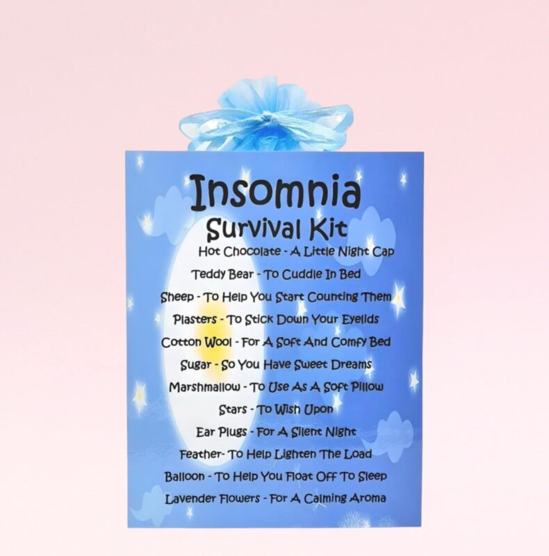 Insomnia Survival Kit ~ Fun Novelty Gift For an Insomniac - Alternative ...