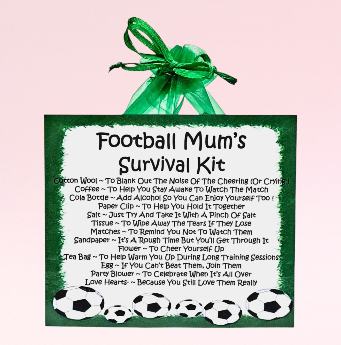 Football Widow's Survival Kit | Alternative Sentiments