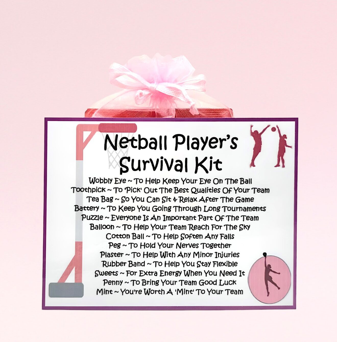 Novelty Gift for a Netball Coach ~ Netball Coach Survival Kit ...